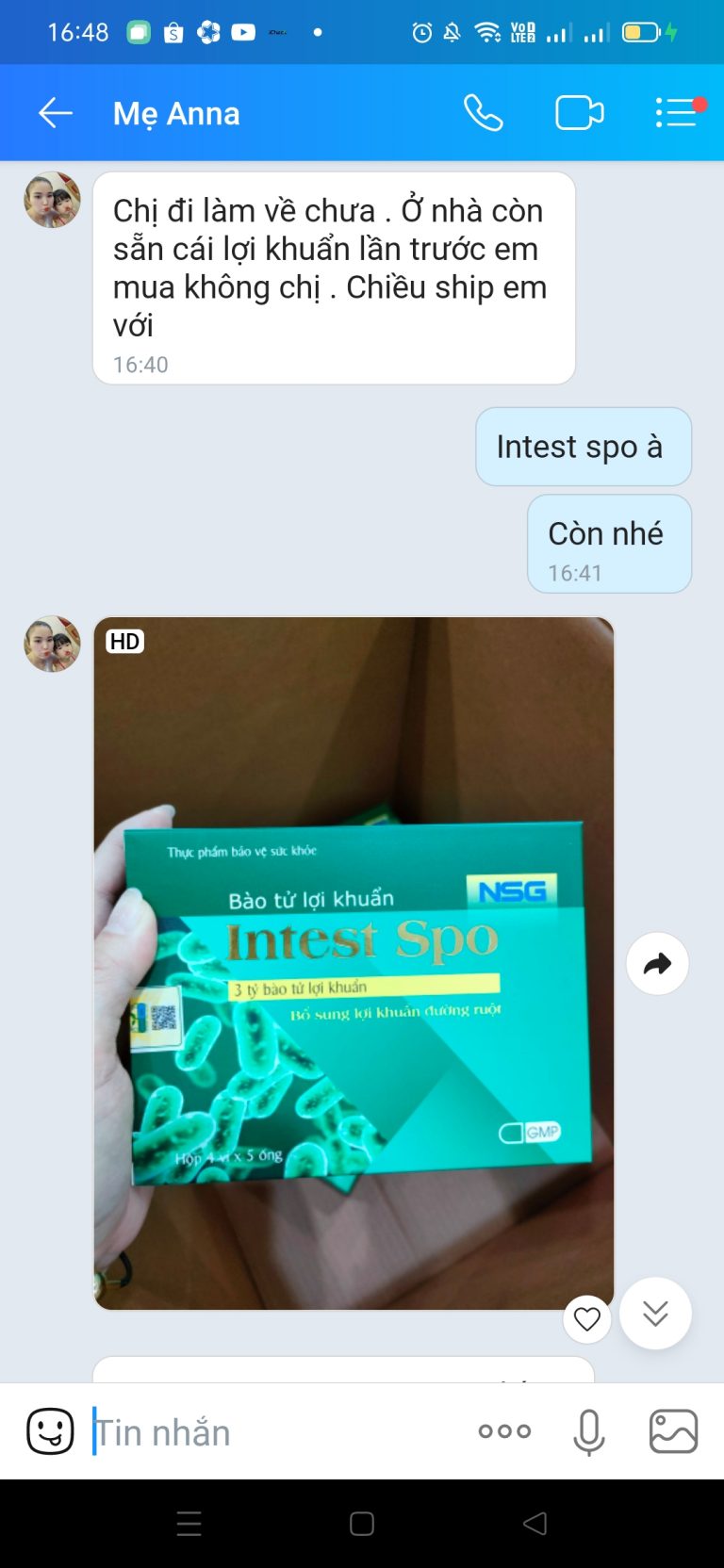 Bào tử lợi khuẩn Intest Spo Plus - Thực phẩm bảo vệ sức khoẻ