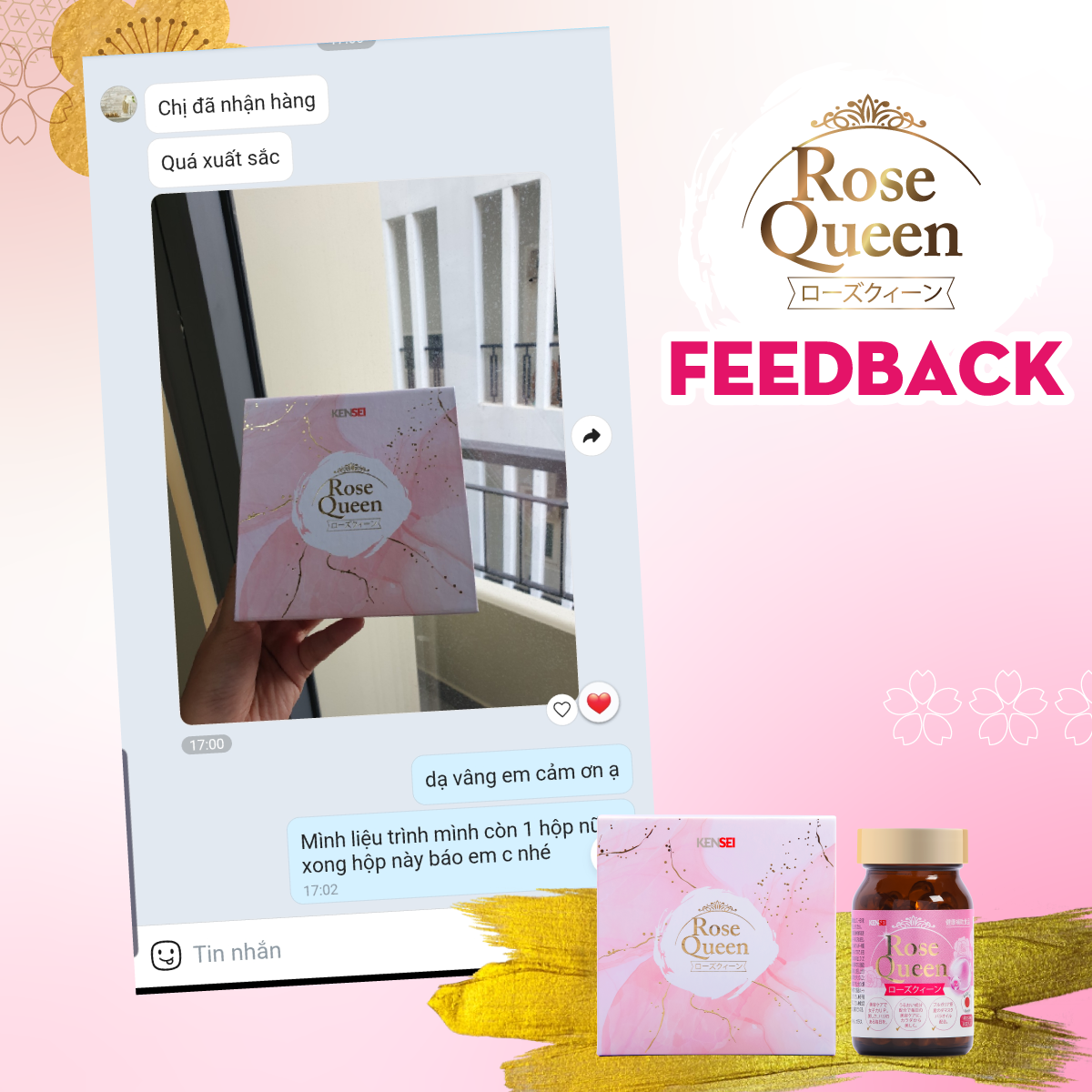 Rose Queen - Viên uống cân bằng nội tiết Nhật Bản