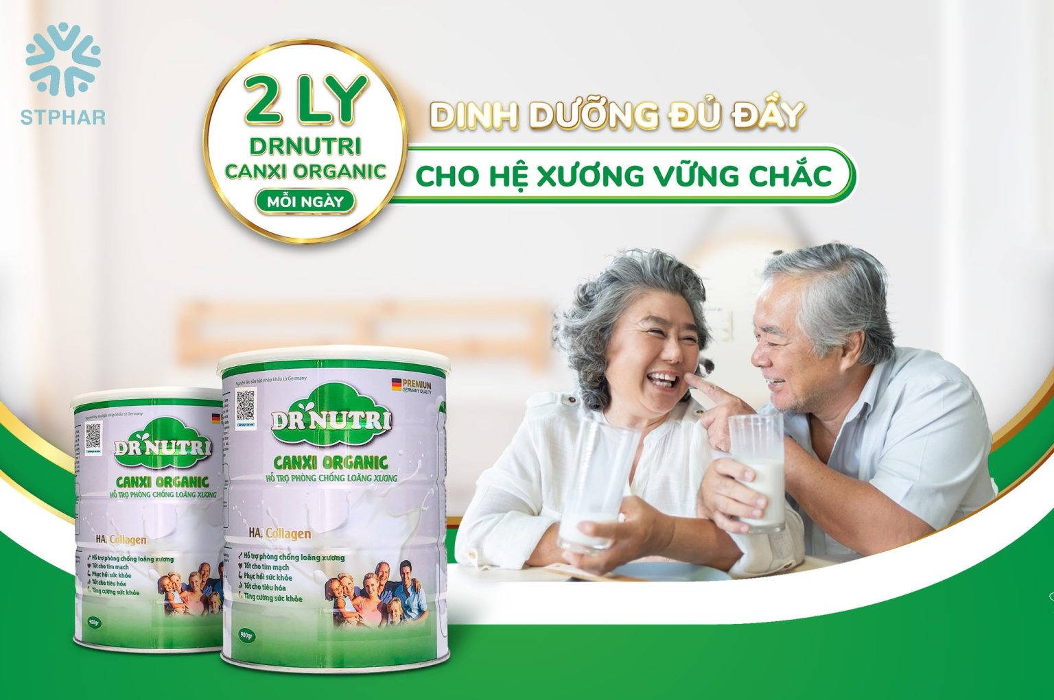 Sữa bột Dr. Nutri Canxi – Organic 900gr - tăng hấp thụ